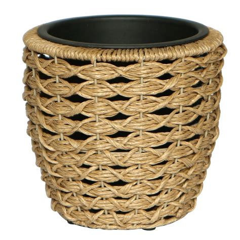 Dedeman Ghiveci Ratan Sintetic 20225b S Rotund Natur 29 X 28 Cm Dedicat Planurilor Tale