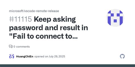 Keep Asking Password And Result In Fail To Connect To Remote Extension