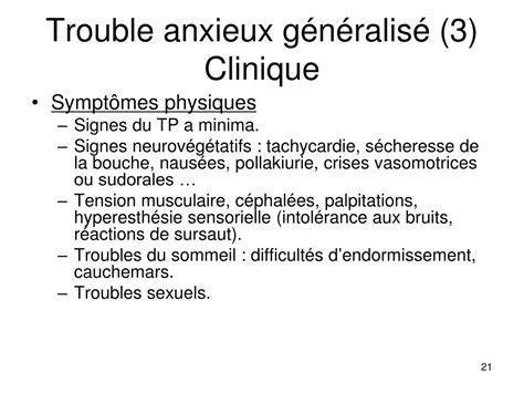 PPT Névrose d angoisse trouble anxieux généralisé trouble