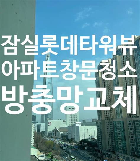 서울 뷰 맛집 잠실 아파트 창문 청소 발수코팅 미세방충망 교체 비용 네이버 블로그