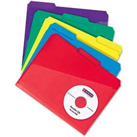 Filing Storage File Folders Smead Slash Pocket Poly File Folders