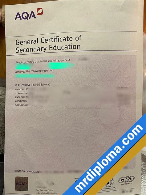 Aqa Gcse Custom Printable Certificate Diploma Printable Diploma