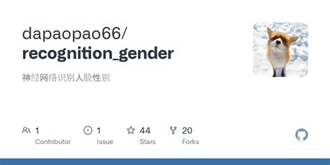 Github Dapaopao66recognitiongender 神经网络识别人脸性别
