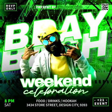 Bday Bash Weekend Template Postermywall