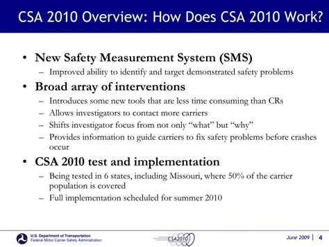 Ppt Comprehensive Safety Analysis Csa 2010 Overview And Oversize