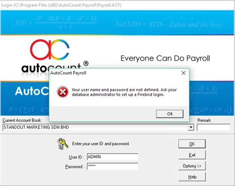 Troubleshooting Payroll Login Error Your User Name And Password Are