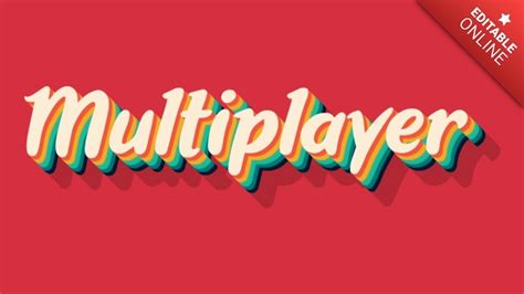 Multiplayer Retro Vintage 3d Text Effect Generator