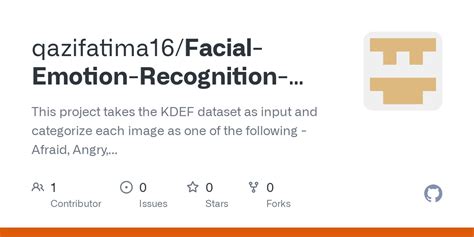 Github Qazifatima16facial Emotion Recognition Kdef This Project Takes The Kdef Dataset As