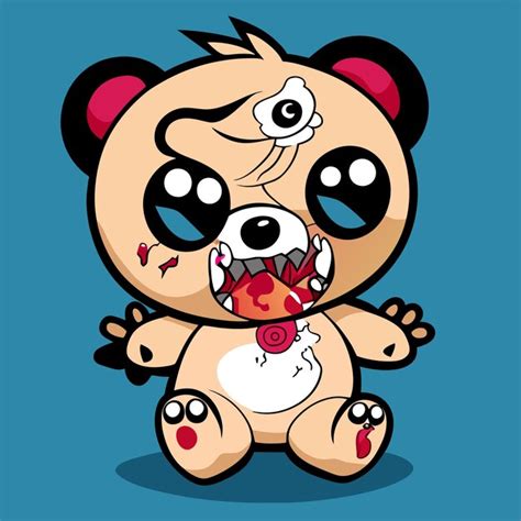 Premium Vector Scary Zombie Halloween Hand Drawn Cartoon Sticker Icon