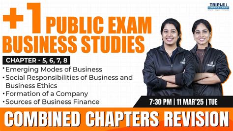 Plus One Business Studies Public Exam Combined Chapters Revision