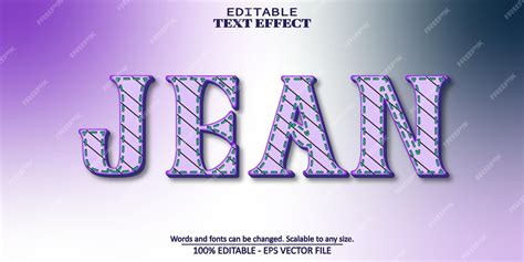 Premium Vector Jean Editable Text Effect Jean Text Style
