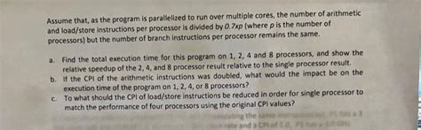solved 4 assume for arithmetic load store and branch