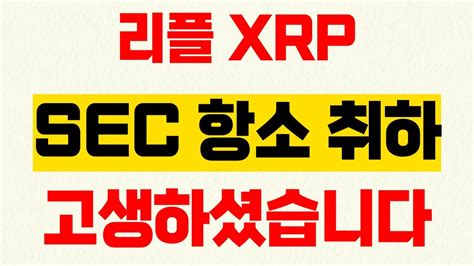 리플 결국 이렇게 될 줄 알았죠~ 고생많으셨습니다~~~ 리플전망 Youtube