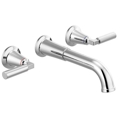 Two Handle Wall Mount Bathroom Faucet Trim In Chrome T3548lf Wl Delta