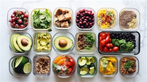 Healthy Food In Glass Containers Top View Stock Illustration