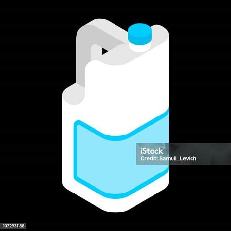 아이소메트릭 갤런 우유 절연 플라스틱 병입니다 벡터 일러스트 레이 션 등측투영법에 대한 스톡 벡터 아트 및 기타 이미지 등측