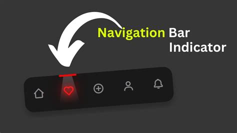 bottom navigation bar with indicator in html css and javascript online