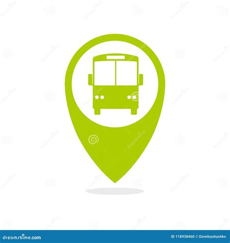 Shool Bus Tracking Icon Stock Vector Illustration Of Marker 118938460