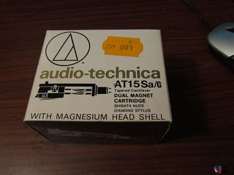 Audio Technica AT15Sa G Phono Cartridge Nude Shibata CD 4 W Magnesium Head Shell Photo 2834409