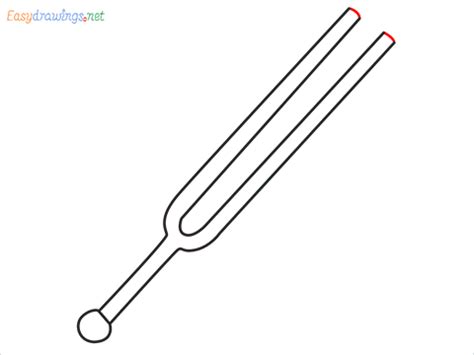 How To Draw A Tuning Fork Step By Step 5 Easy Phase