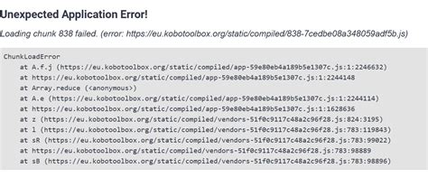 Unexpected Application Error Data Management Kobotoolbox Community