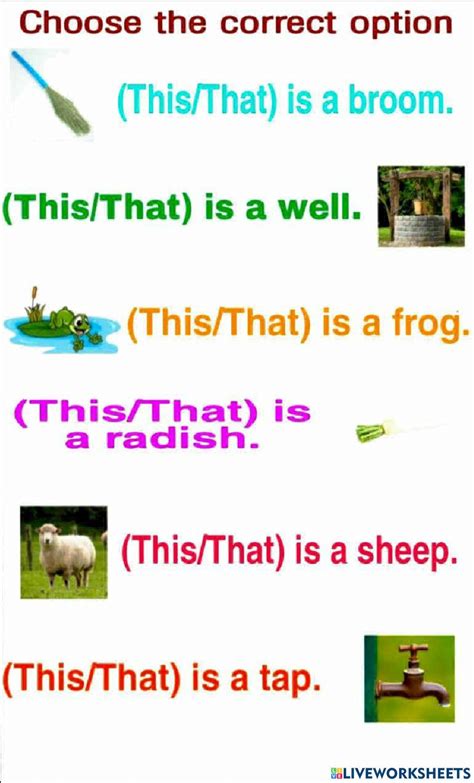 This That English Language Activity Live Worksheets