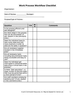 Workflow Checklist Template Word Doc Template PdfFiller