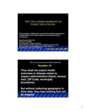 Fillable Online Soph Uab The Ten Commandments Of Public Health Gis