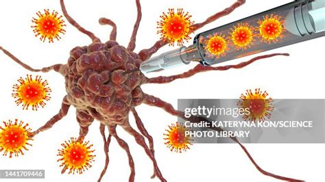 Oncolytic Viral Therapy Conceptual Illustration High Res Vector Graphic