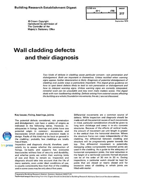 10 Digest 217 Wall Cladding Defects Pdf