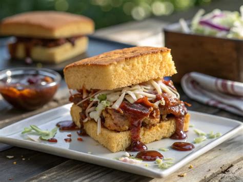 Cornbread Bbq Sandwich A Southern Delight To Savor