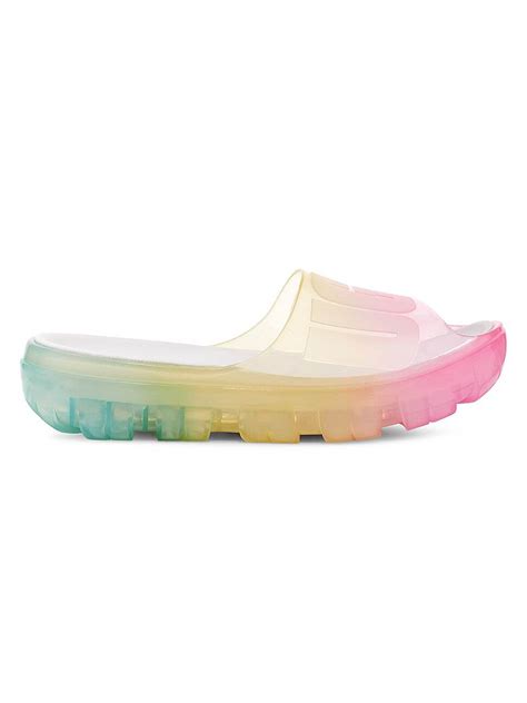 Ugg Womens Jella Rainbow Slides Rainbow Size 5 Sandals Rainbow