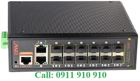 Switch Công Nghiệp 12 Cổng Quang 2 Cổng Ethernet Gigabit