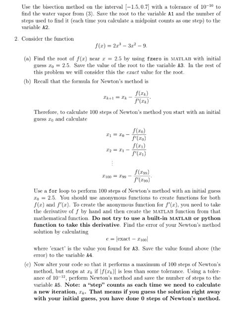 Solved Using Matlab Note You May Use Ie Copy Any