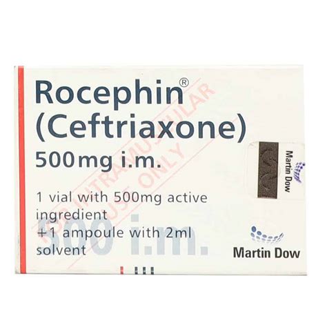 Rocephin 500mg Im Inj Medimart Pk