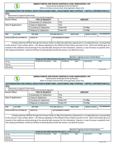 Cca Deduction Pdf Paycheck