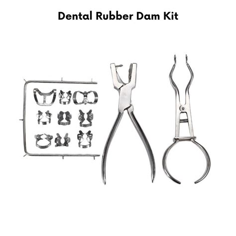 Dental Rubber Dam Clamps Forceps Frame Rubber Dam Kit Dental Stainless Steel Rubber Dam Puncher