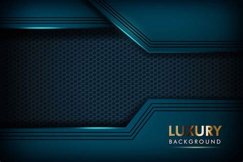 Premium Vector Abstract Dark Green Overlap Layers With Hexagon Mesh