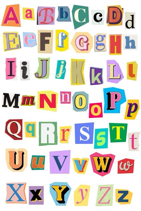 Magazine Letters Alphabet A Z In 2024 Scrapbook Printing