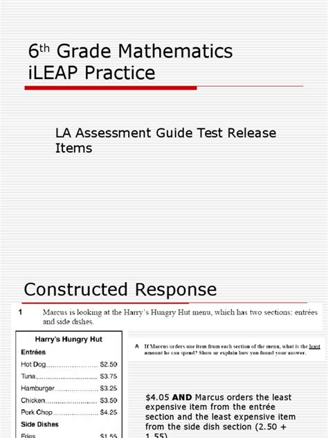 6th Grade Math Review Powerpoint Pdf Foot Unit Multiple Choice