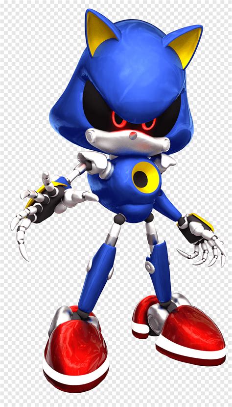 Metal Sonic 3d Blue And White Robot Cat Character Illustration Png