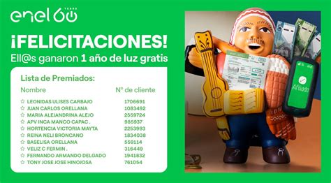 Enel Perú on Twitter Ya tenemos a nuestr s ganador s Ahora disfrutarán de año de luz