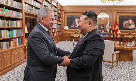 쇼이구 만난 김정은 “러시아 무조건 지지”