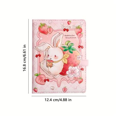 A6 Lovely Cartoon Magnetic Le Notebook Waterproof Pu Temu