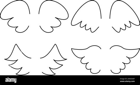 Simple Angel Wing Template