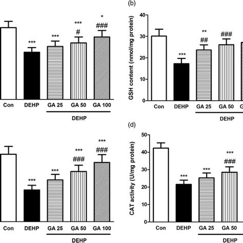 The Impact Of Ga On Gsh Level And Gpx Sod And Cat Activity In Testes