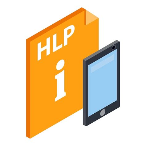 Premium Vector Hlp File Icon Isometric Illustration Of Hlp File