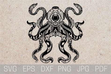 Octopus Tattoo Stencil Octopus Svg Graphic By Tattooworker · Creative
