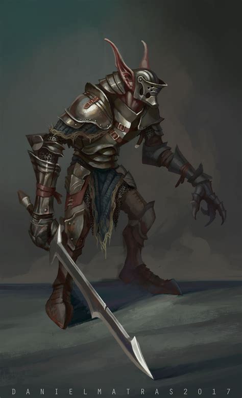 Artstation Goblin Knight Daniel Matras Dark Fantasy Art Concept