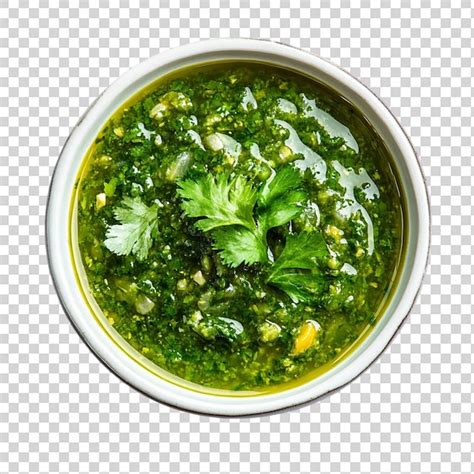 Tomatillo Salsa Verde Mexican Green Sauce On White Plate Isolated On